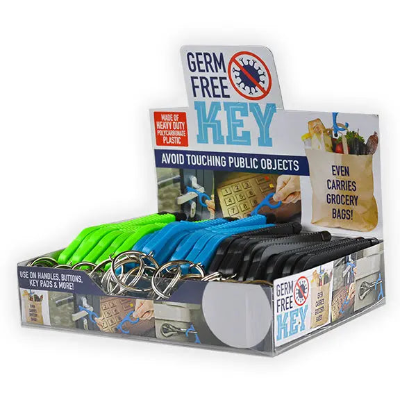 Plastic Germ Free Key Ring 24 Pieces Per Retail Ready Display 21875 ...