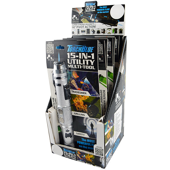 Metal Multi-Tool Torch Stick Lighter With LED Light - 6 Pieces Per ...