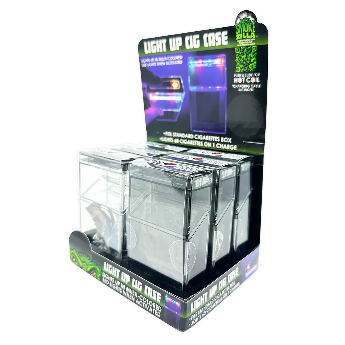 Light-Up Cigarette Case with USB Coil Lighter - 6 Pieces Per Retail ...