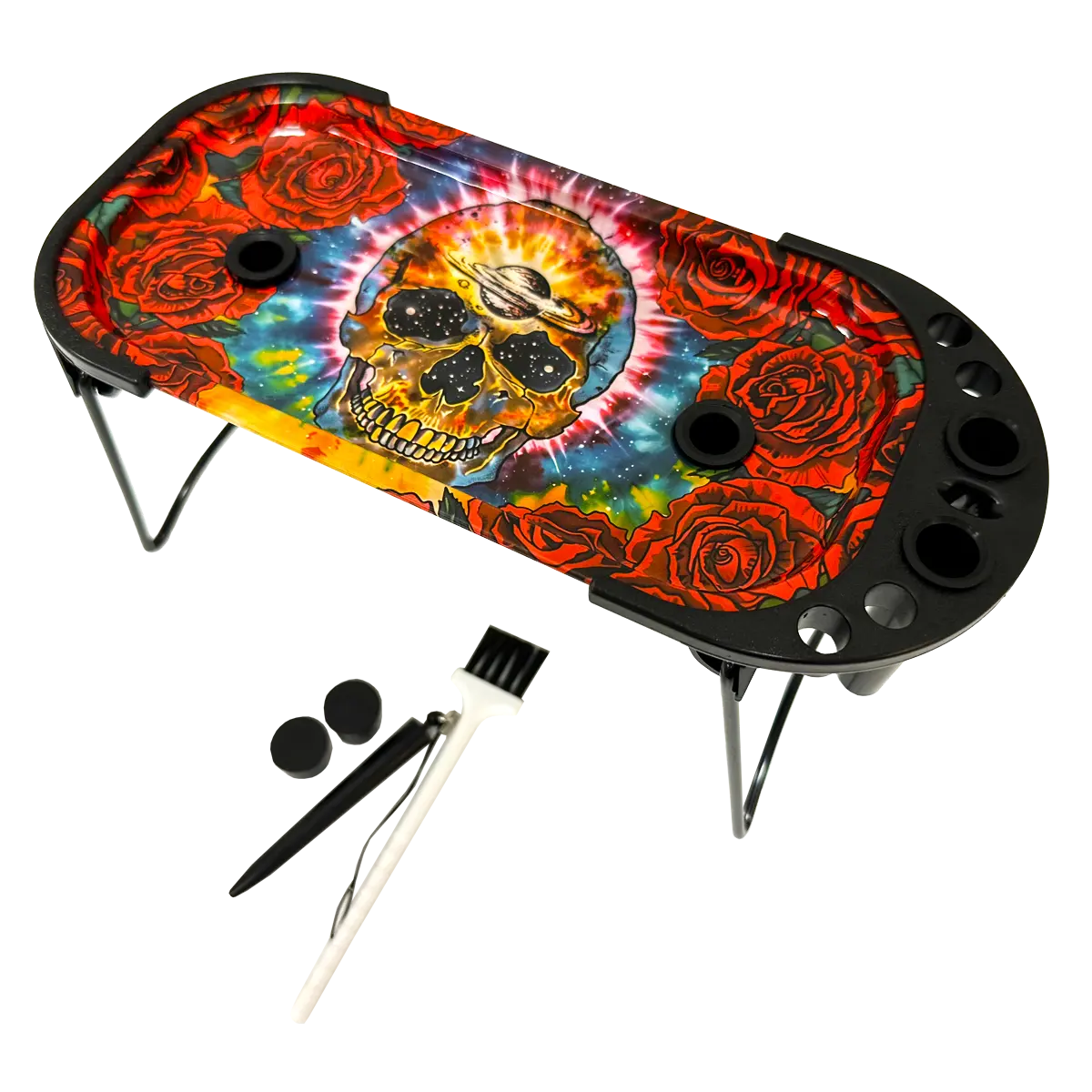 Folding Metal Tray Rolling Console - 6 Pieces Per Retail Ready Display