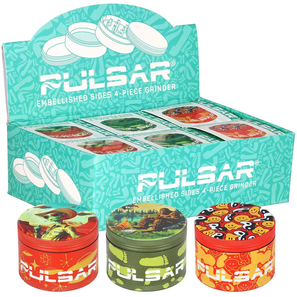 6CT DISPLAY - Pulsar Design Series Aluminum Grinder V2 - 4pc / 2.5 ...