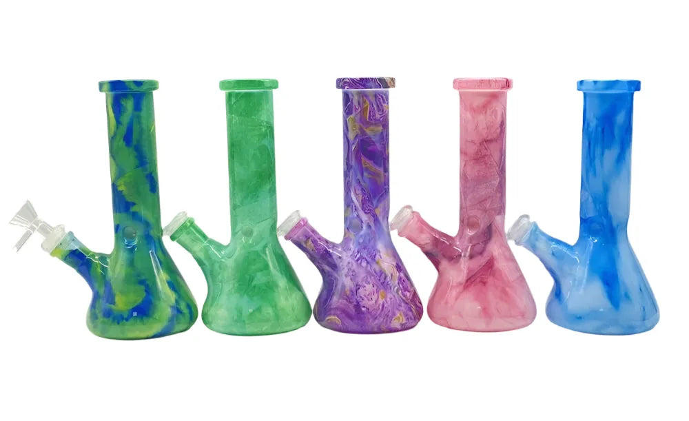 Jade Stone Texture Glass Water Pipe Beaker (8") | BDD Wholesale ...