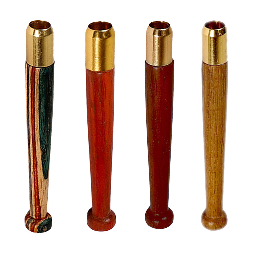 Wood Taster Bat w/ Brass Tip | Colors Vary | BDD Wholesale | Pipes