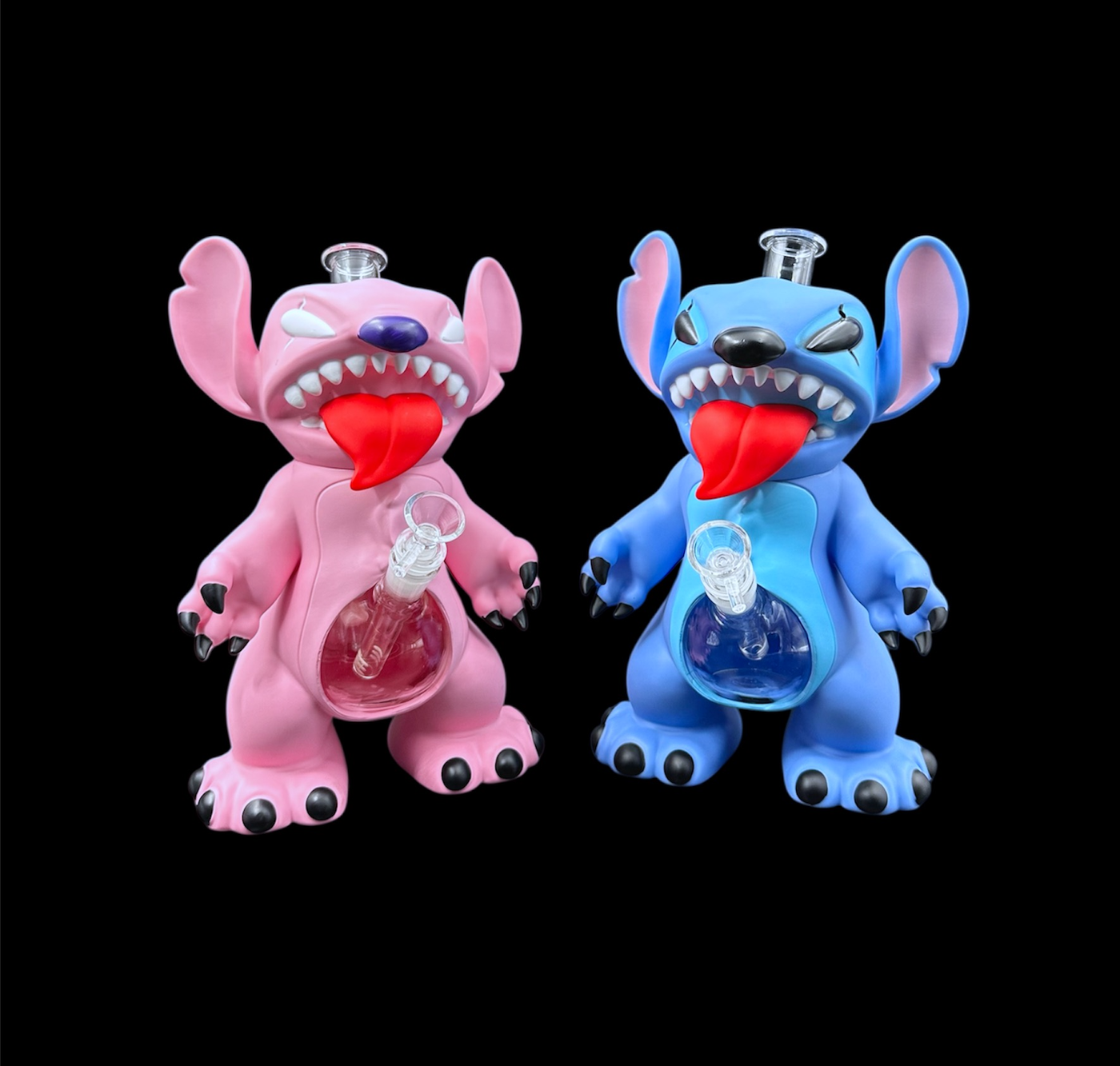 Glass Water Pipe - Aliens (12") | BDD Wholesale | Water Pipes