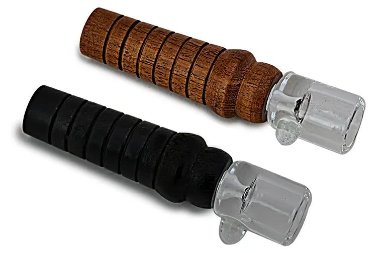Glass Chillum Bat with Wood Tip | BDD Wholesale | Chillum | Smoking ...
