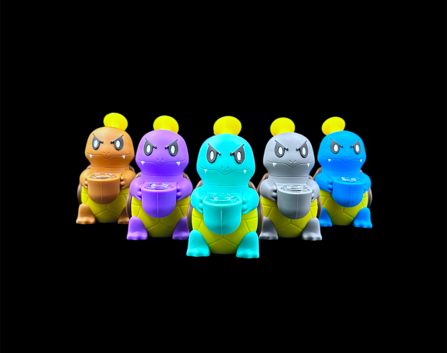 Silicone Water Pipe - Angry Turtle (5") | BDD Wholesale | Silicone